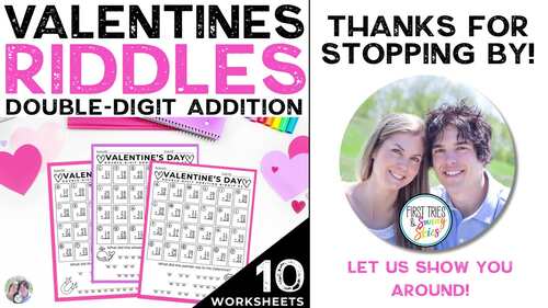 Valentine's Day Double-Digit Addition With Regrouping Riddles ...