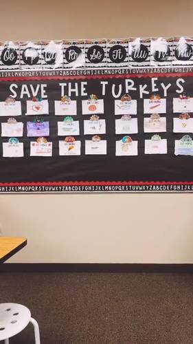 Thanksgiving Bulletin Board - Save the Turkeys, Eat More ...
