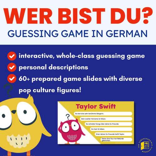 Wer bist du? | Who are you? German guessing game | TPT