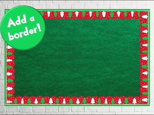 Christmas Bulletin Board Kit & Door Decorations with Writing Craft ...