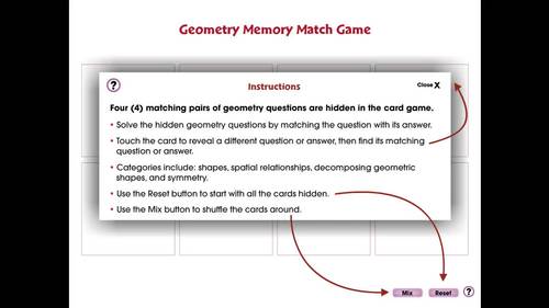 Geometry: Memory Match Game - MAC Gr. PK-2 by CCP Interactive | TpT