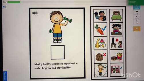 Healthy Choices Adapted Book Boom Cards by Where I AUT-a Be | TPT