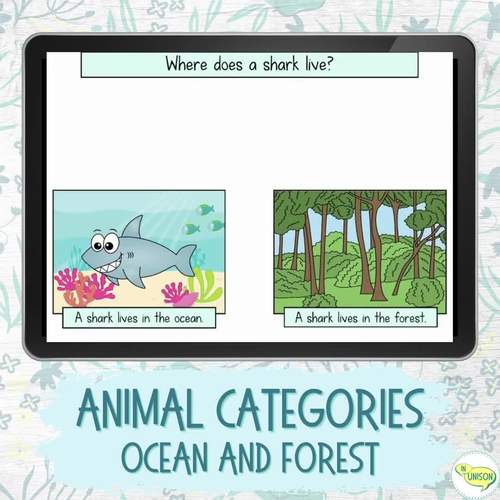 Categories Boom Cards™ Sorting Ocean and Forest Animals | TPT