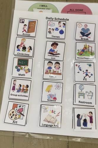 Visual Schedule | Work/Then All Done | Classroom & ABA Visual Support