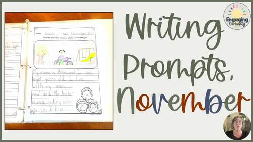 November Daily Journal Prompts - Differentiated Writing Center Activities
