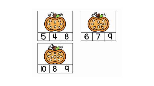 FALL CLIP CARD BUNDLE | MATH CENTERS | COUNTING TO 10 | COUNTING TO 20