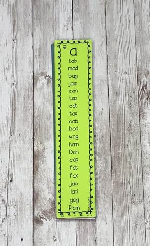 Reading Fluency Phonics Word Lists for K and 1st grade SOR aligned