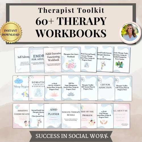 Therapy Worksheet Bundle Mental Health Therapy Worksheets for Therapist ...