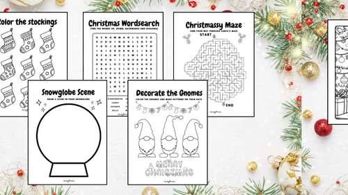 Christmas Activity Book for Kids by Jenn Leigh Creations | TPT