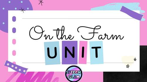 On the Farm Unit (Worksheets, Interactive Books, Boom Cards Link included)