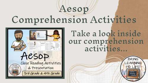 Aesop Close Reading Passage & Comprehension Activities | 3rd–4th Grade