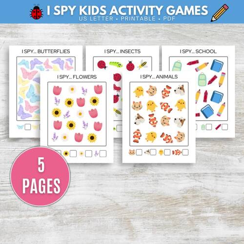 I Spy Worksheets | Preschool Kindergarten | Summer Activities | I spy ...