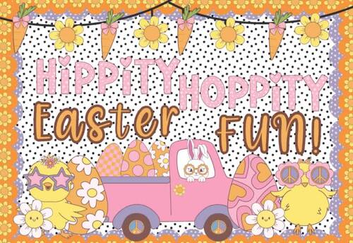 Retro Easter Vibes Bulletin Board Kit, Printable Easter Classroom Decor