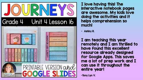 Journeys 4th Grade Unit 4 BUNDLE: Interactive Supplements 2014/2017 ...