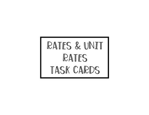 Rate and Unit Rate Task Cards by The Adira Teacher | TpT
