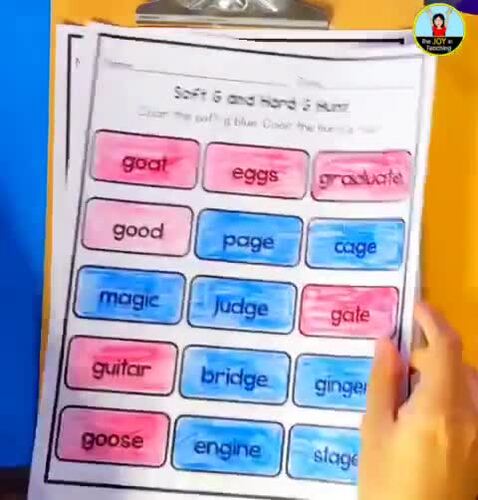 Hard and Soft C & G Word Hunt Worksheets by The Joy in Teaching | TPT