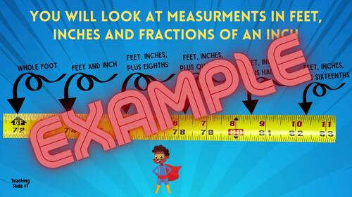 Measurement Using a Measuring Tape Converting Inches & Feet Whole ...