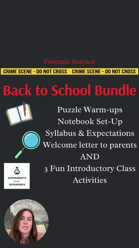 Back to School Forensic Science Unit 1: Everything You Need First Week ...