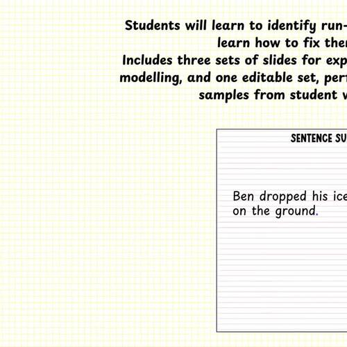 Sentence Surgery - Run-On Sentence Editing Slides - Years 3 & 4 | TPT