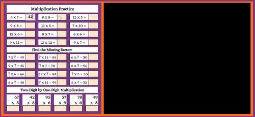 Mystery Digital Pixel Art NO PREP - Pumpkin Hat Multiplication Practice