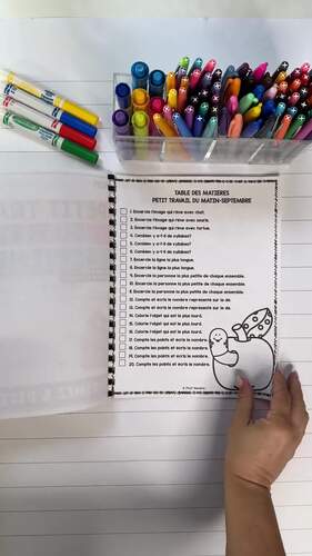 FRENCH MORNING WORK WORKSHEETS - 10 Cahiers Petit Travail Du Matin- 1re ...