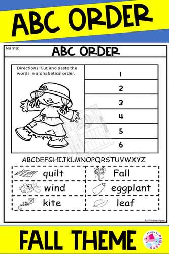 Fall ABC Order | Alphabetical Order Worksheets | Alphabetizing Activities