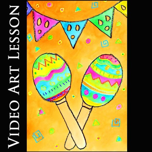 MARACAS | Drawing & Painting Art Project | Hispanic Heritage Month Activity