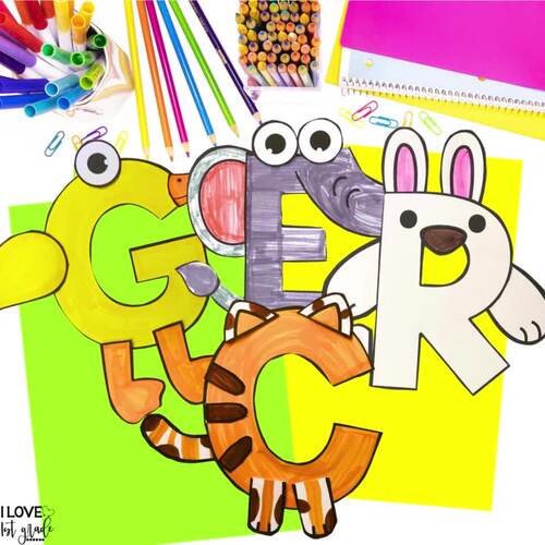Alphabet Letter Crafts Beginning Sounds Activities | TPT