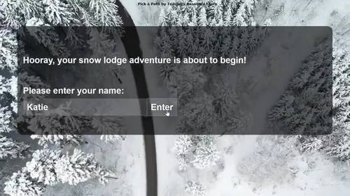 Grades 9-11 Pick A Path Snow Lodge Multi Path Digital Escape Room NO PREP