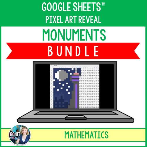 GROWING BUNDLE Google Sheets™ Pixel Art Mystery Picture - MONUMENTS ...