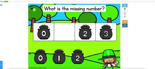 Missing Numbers to 10 | St Patrick's Day Boom Cards by Teaching Autism