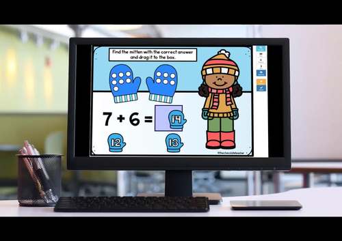 Addition up to 20 1st Grade Winter Math January BOOM Cards™ Counting ...