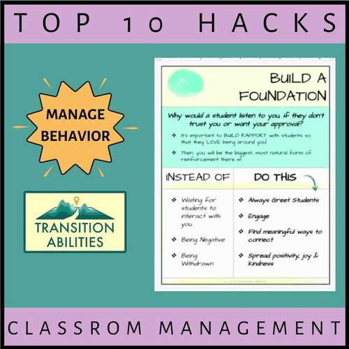 Classroom Behavior Management Strategies | Editable Autism Teacher Training