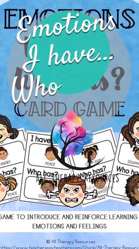 EMOTIONS - I have Who has Card Game - Emotional Regulation Anger Management
