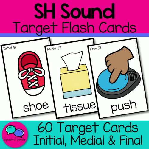 SH Sound Articulation Target Cards - Artic - Apraxia - Phonology ...