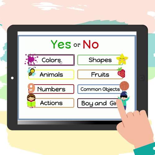 Yes No Questions BOOM CARDS Distance Learning by Teacher Janelle OT