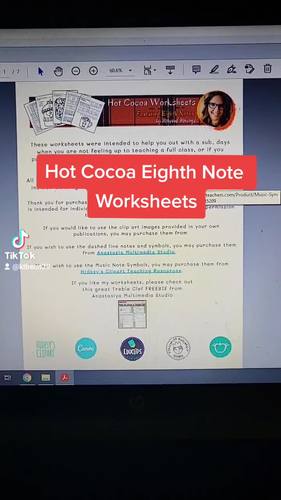 Hot Cocoa Eighth Note Worksheets by Musical Musings | TPT