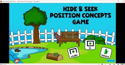 Hide & Seek Position Concept Game by Slinde Speech | TPT
