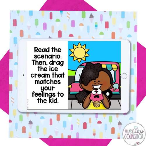 Summer Feelings Emotions BOOM Cards™ Counseling SEL Distance Learning
