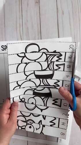 Spring Math & Literacy Activity Puzzles | ABC Order & Counting 1-20