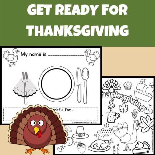 Thanksgiving Placemats | Thankful | November Writing Printable No PREP