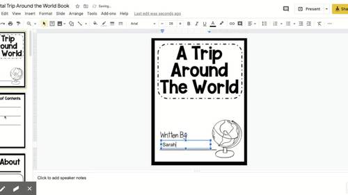 Travel Around the World Research Book | Printable OR Digital Distance ...
