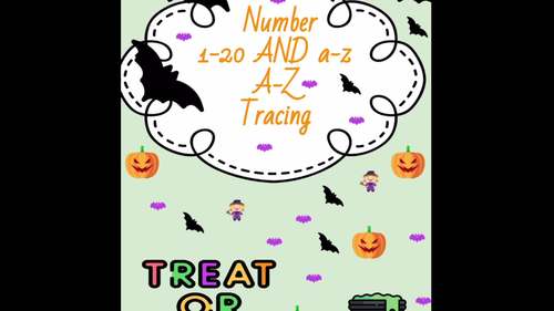 Halloween theme #2 Alphabet tracing lowercase and uppercase handwriting