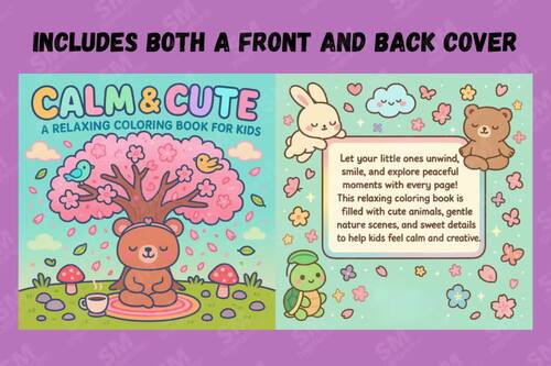Calm & Cute: Kawaii Coloring Fun For Kids by Saa M Talley | TPT