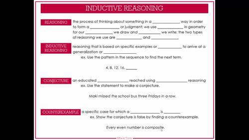 Geometry PowerPoint Inductive Reasoning DISTANCE LEARNING by Kacie Travis