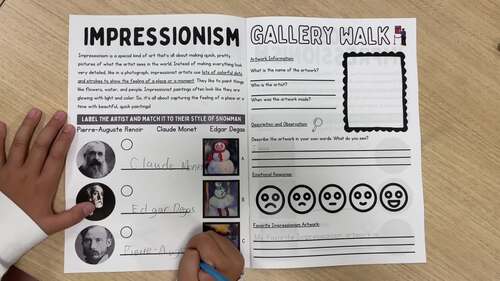 MODERN ART SNOWMAN BUNDLE OF WINTER ART PROJECTS, ACTIVITIES & LESSON PLANS