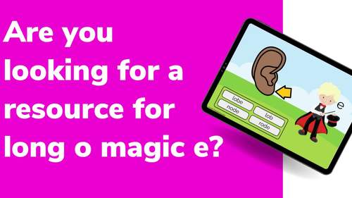 Magic e Long o Words CVCe Boom Cards by Fiddleheads | TPT