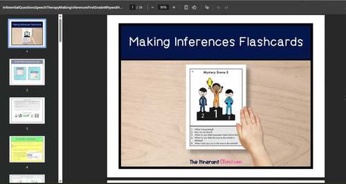 Inferential Questions Speech Therapy Making Inferences First Grade Why ...