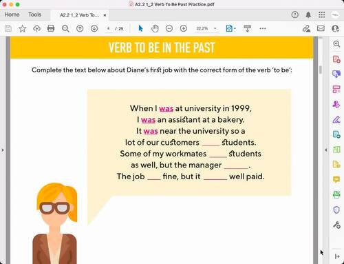 ESL Elementary Lesson: Practise the Verb 'To Be' in the Past | TPT
