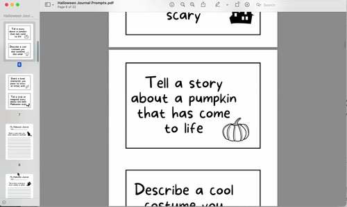 Halloween Journal Prompts by Monica Burns - ClassTechTips | TPT